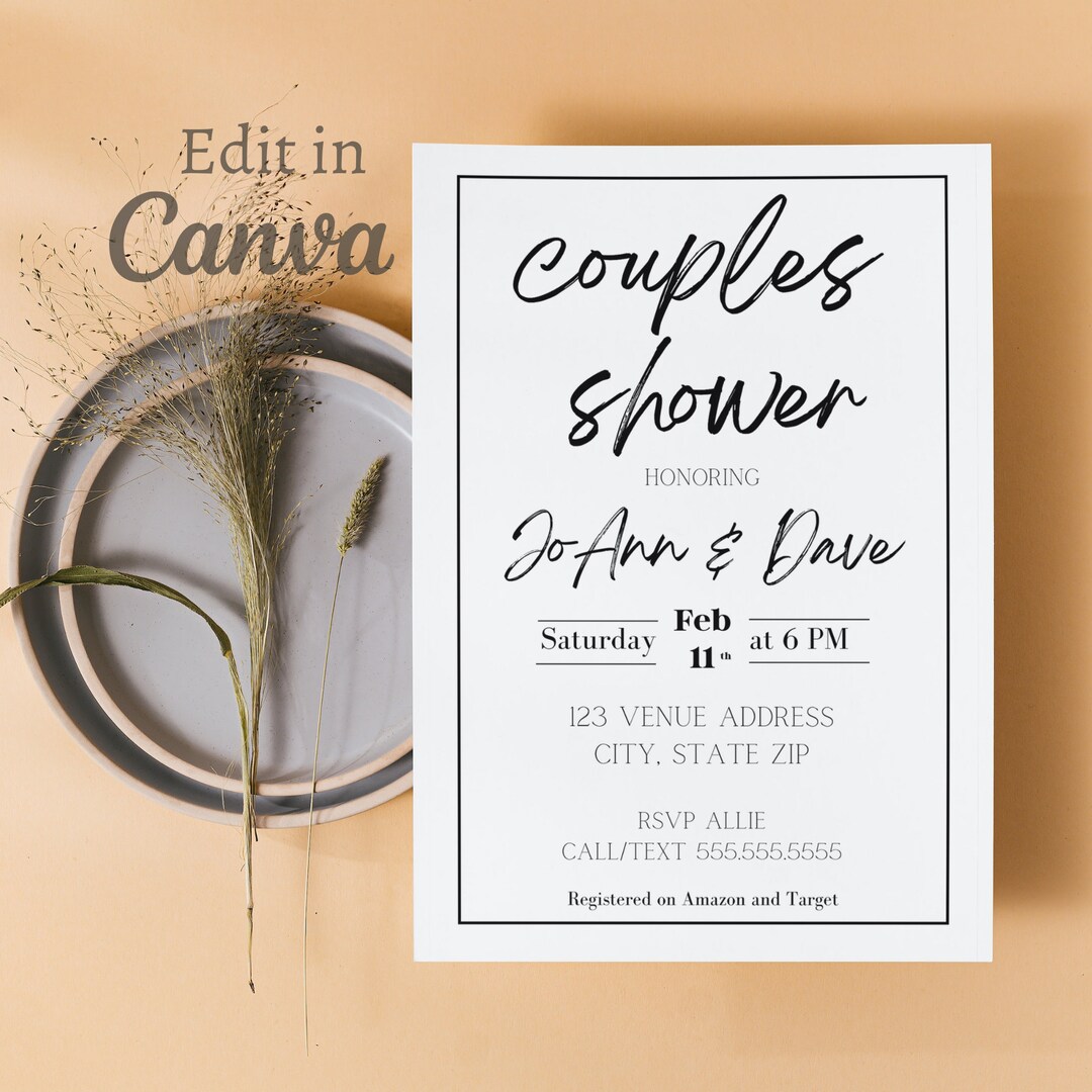 Couples Shower Invitation, Couples Shower Invite, Wedding Shower ...
