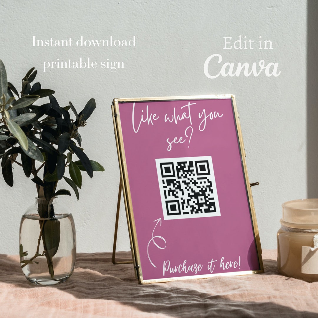 Scan to Pay Sign Template, Printable Scan to Pay Template, Editable ...
