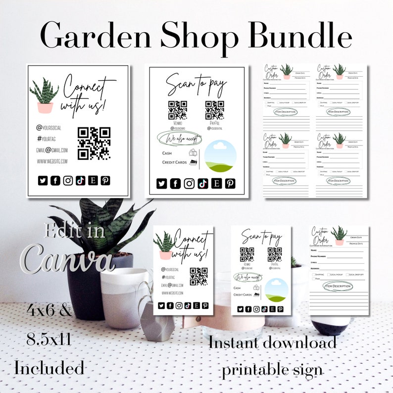 Craft Show Bundle, Order Form Template, Small Business Template, Scan ...