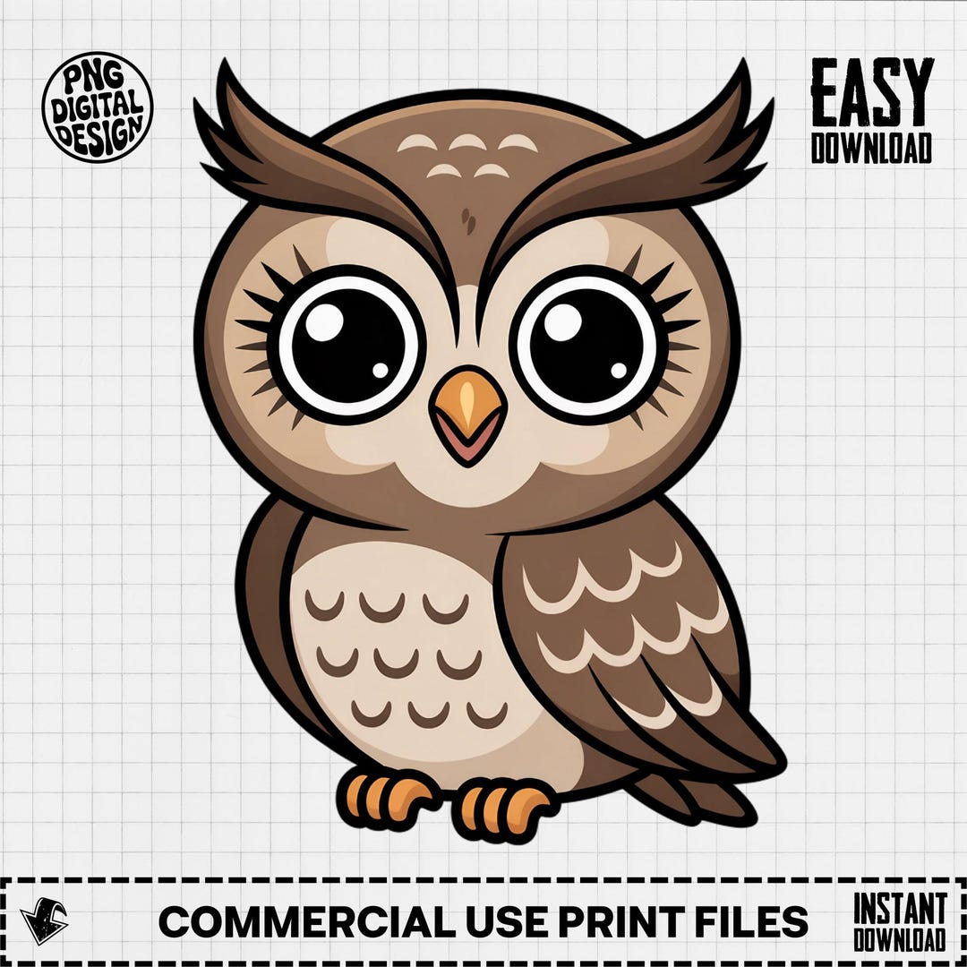 Baby Owl Clipart, Nursery Illustration (PNG Digital Download - Etsy
