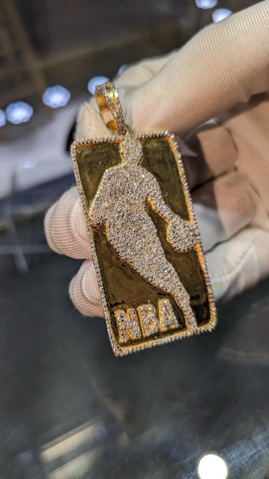 Real Solid Gold and Natural Real Diamond NBA Pendant - Etsy