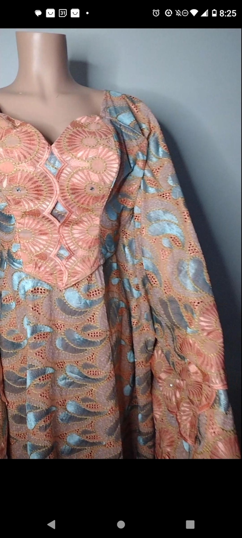 African Crystal Lace Mini Grand Mbu Mba Dress Gift for Mom/ Grandmother ...