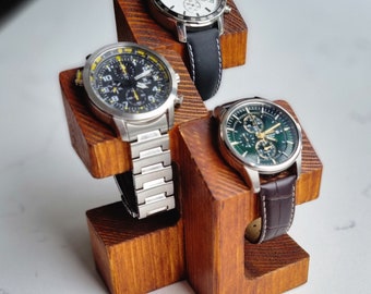 Watch Stand Multiple Watches Display Holder, Space Rocket, Solid Oak ...