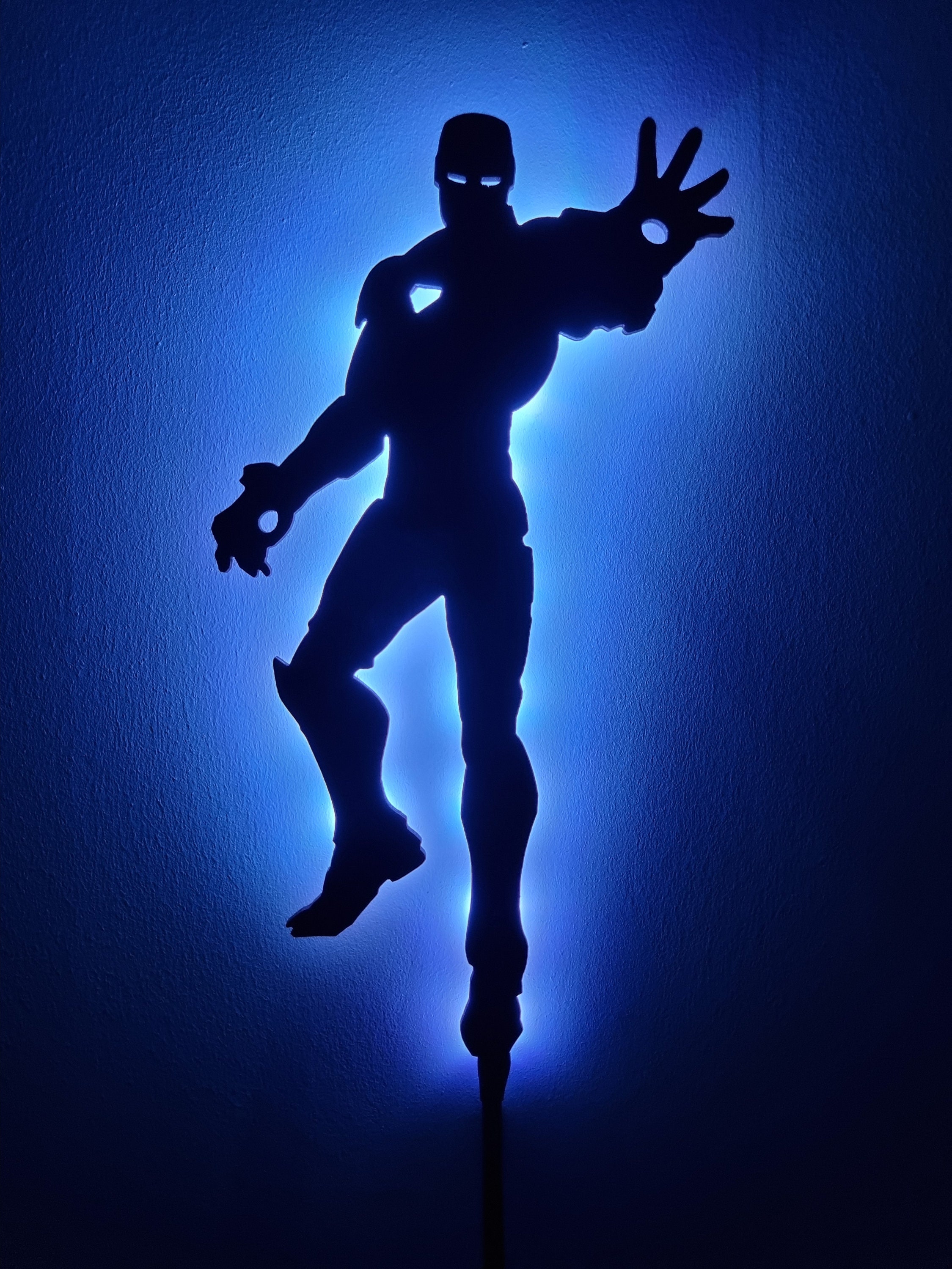 Iron Man Night Light. Superhero LED Wooden Kids Night Light. - Etsy