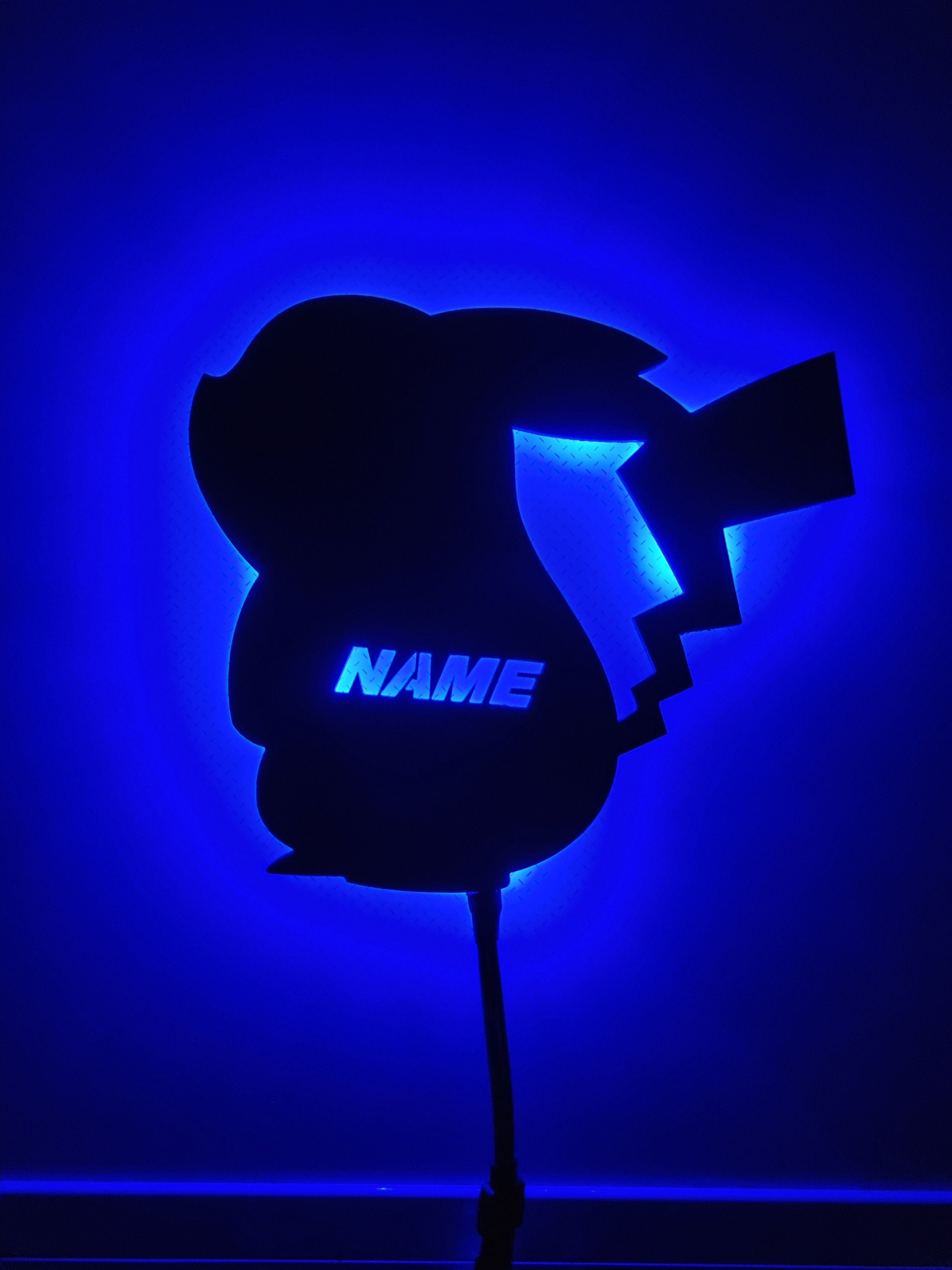 Pokemon Night Light Pikachu Personalised Light - Etsy