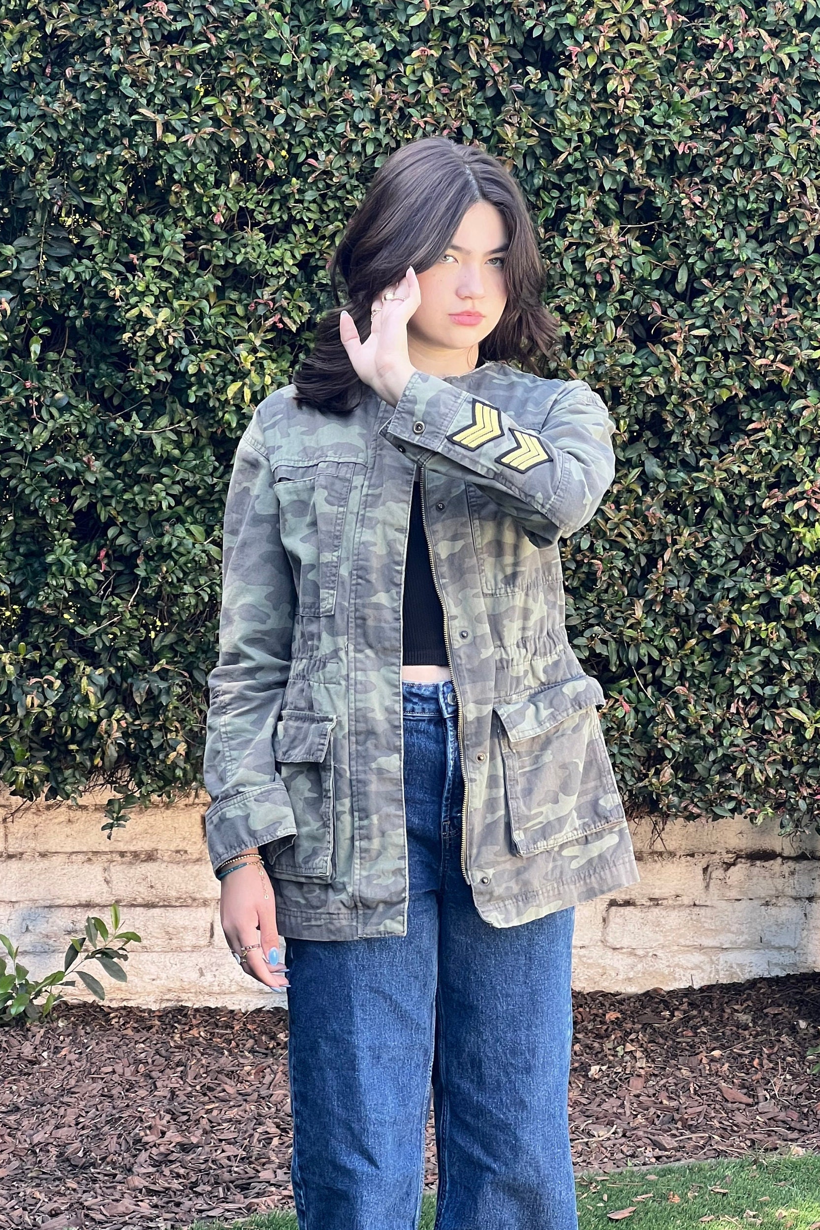 Custom Sequin Embellished Camouflage Jacket - Etsy