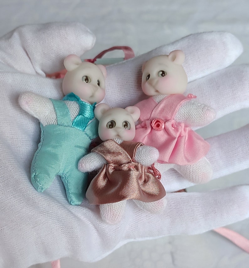 Handmade Bear Family Mini Bear Family Litle Bear Family - Etsy