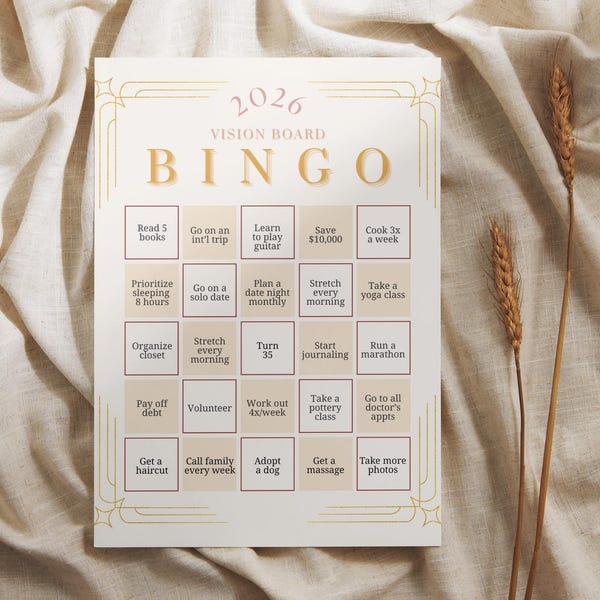 Bingo 2026 Card - Etsy UK
