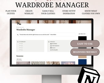 Notion Template Wardrobe Manager, Notion Outfit Planner, Wardrobe Manager Notion Dashboard ...