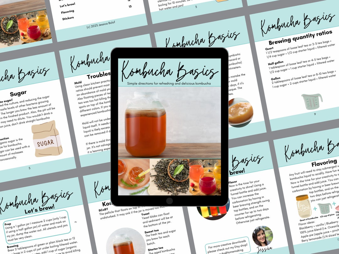 Kombucha Basics Ebook | How to Brew Kombucha | Print at Home | Homesteading Skills - Etsy