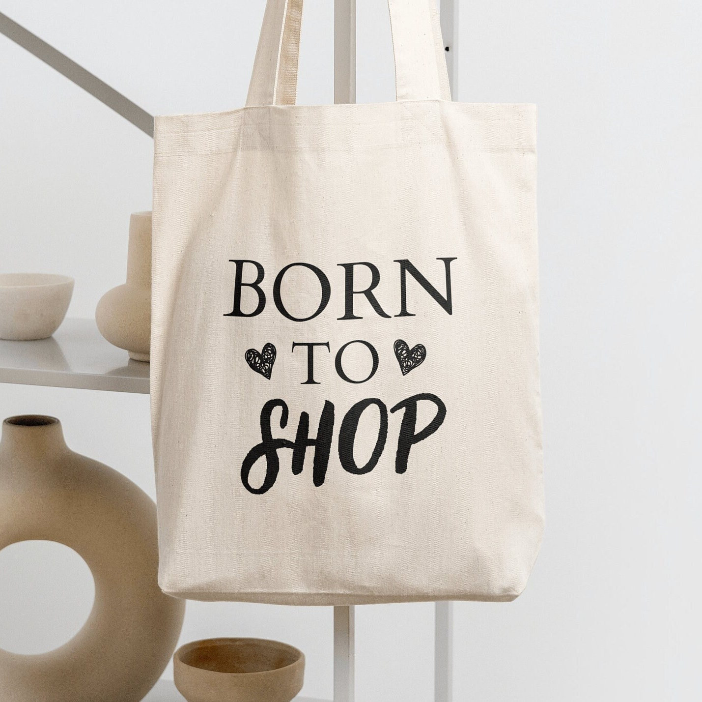 Born to Shop SVG PNG, Tote Bag Svg, Tote Bag Svg Design, Svg for Tote ...
