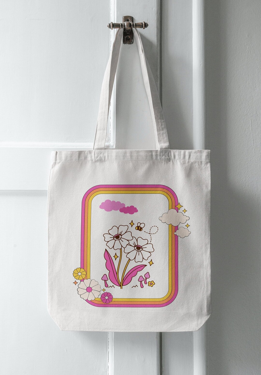 Cute Colorful Flowers SVG PNG, Pink Flowers Svg, Trendy Svg, Tote Bag ...