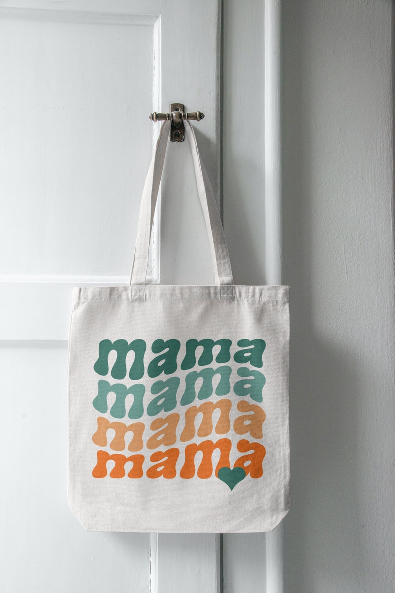 Wavy Mama SVG PNG, Wavy Mom Svg, Mommy Svg, Tote Bag Svg, Trendy Tote ...
