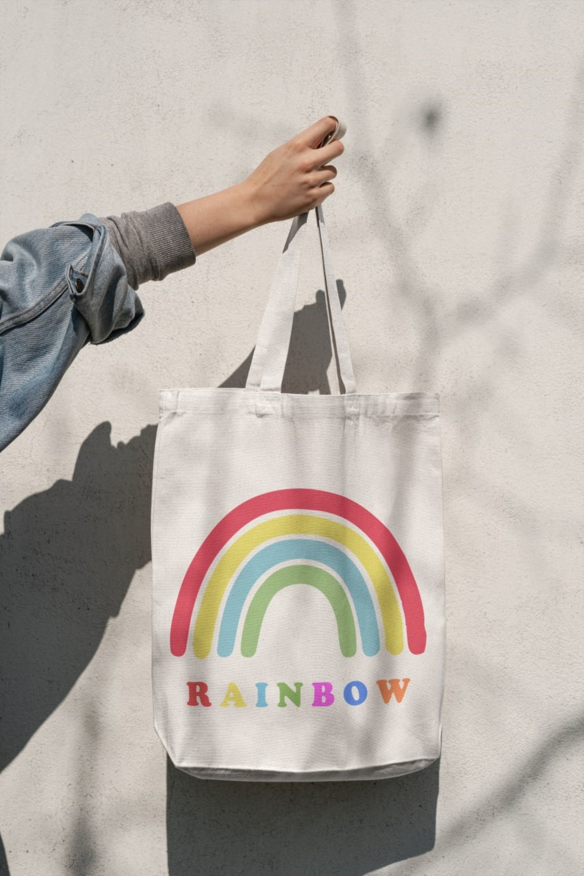 Rainbow SVG PNG, Tote Bag Svg, Trendy Svg, Svg for Tote Bags, Tote Bag ...