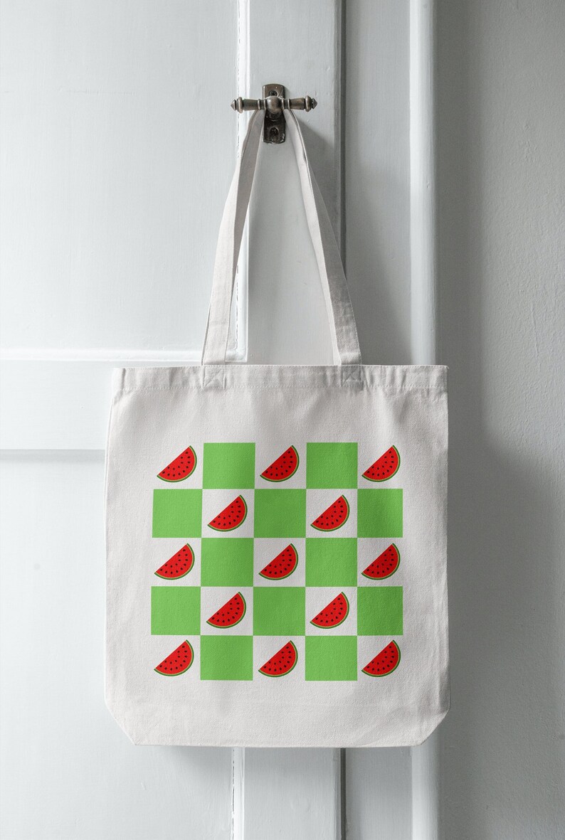 Checkered Watermelon SVG PNG, Trendy Svg, Tote Bag Svg, Svg for Tote ...