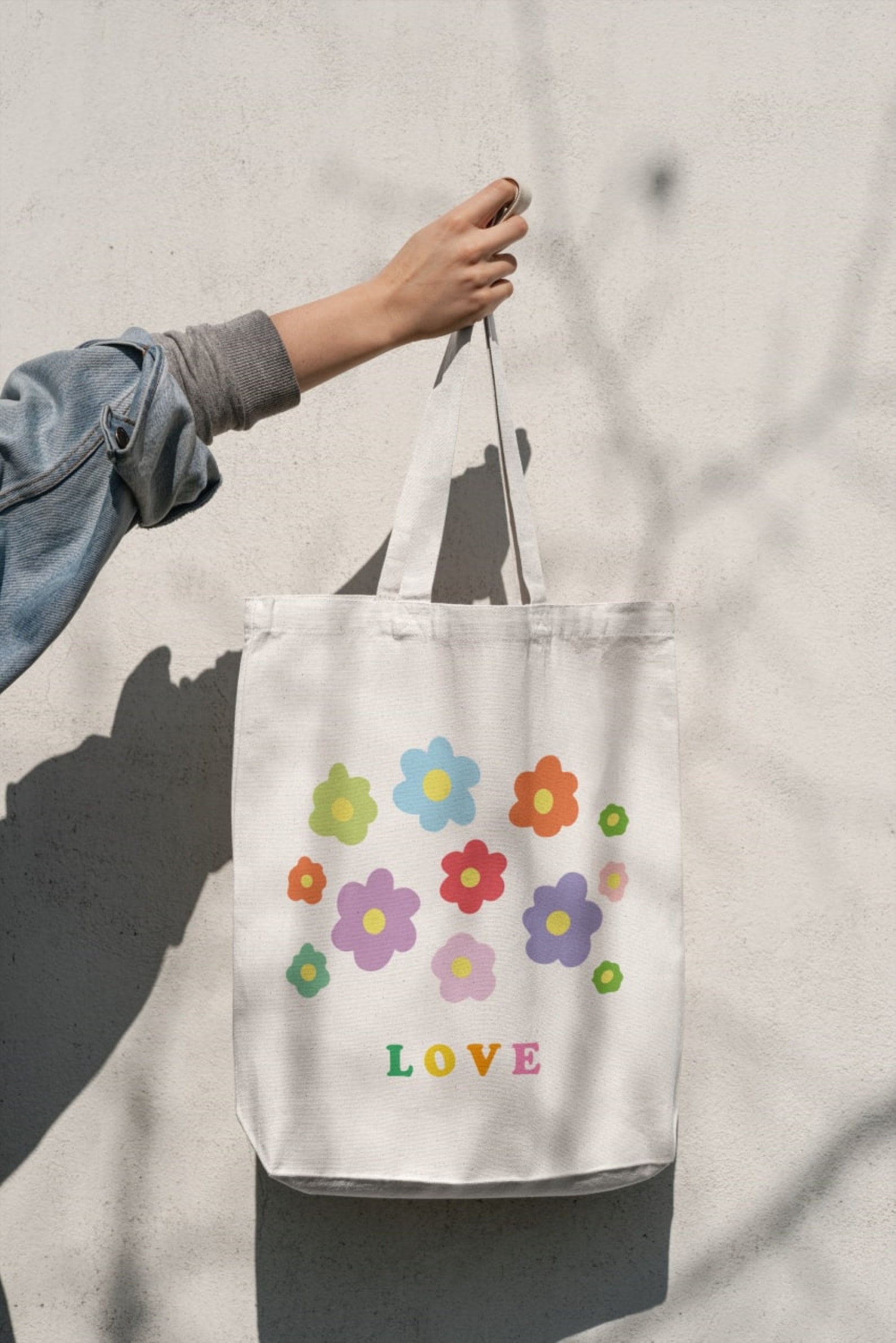 Colorful Flowers SVG PNG, Colorful Love Svg, Tote Bag Svg, Trendy Svg ...