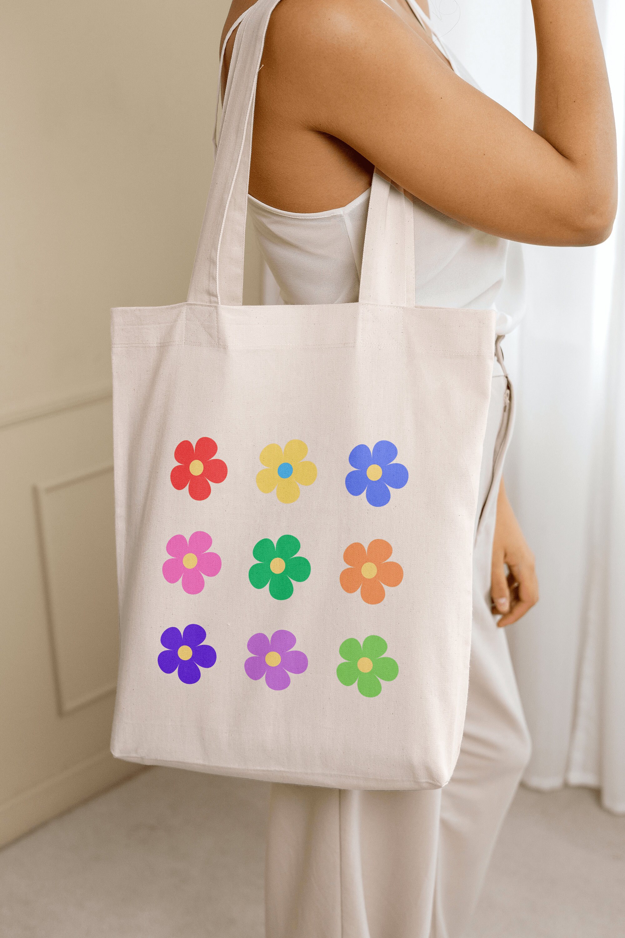Colorful Flowers SVG PNG, Tote Bag Svg, Trendy Svg, Svg for Tote Bags ...