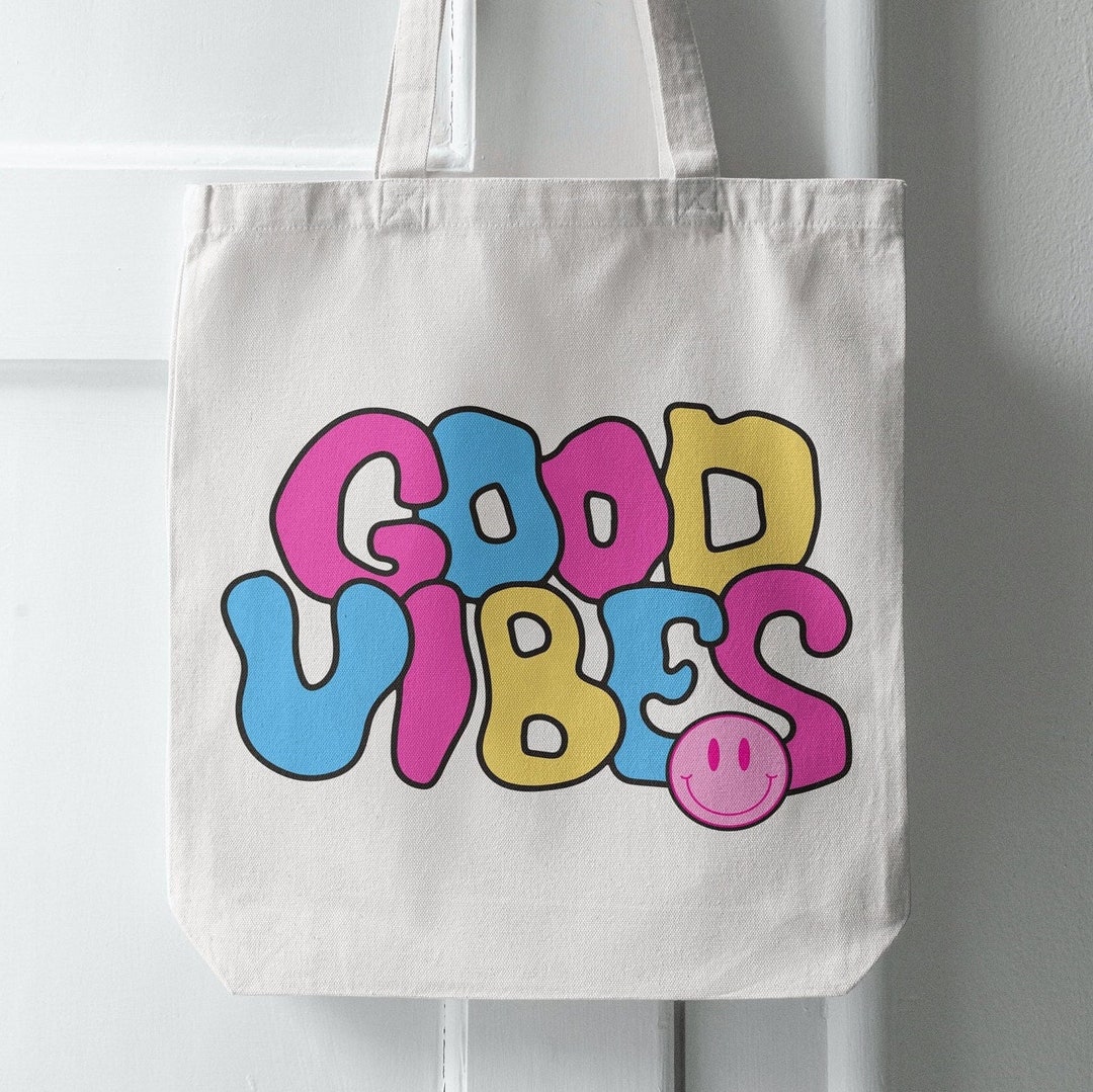Groovy Good Vibes Svg, Tote Bag SVG, Trendy Svg, Svg for Tote Bags ...