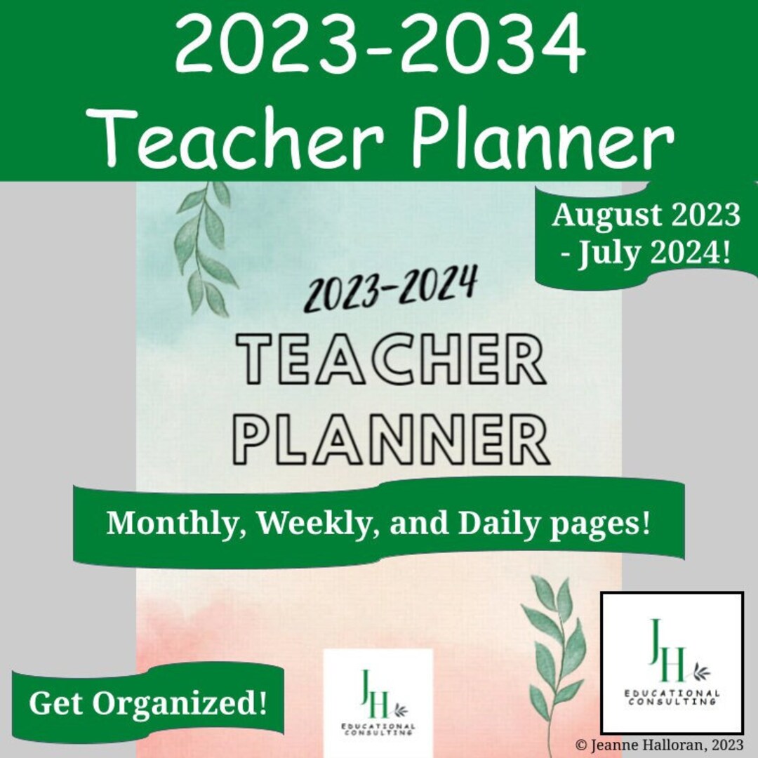 2023-2024 Teacher Planner - Etsy