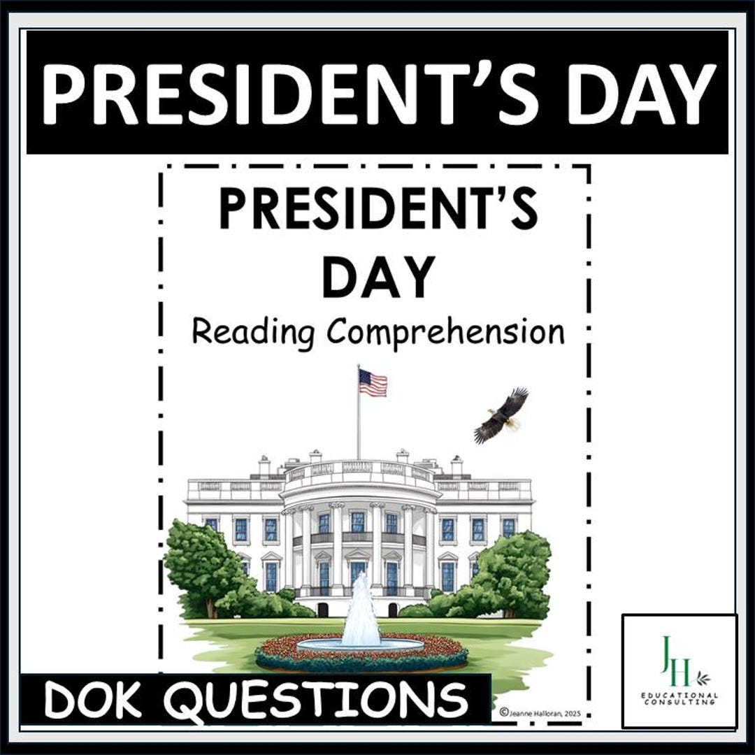 President's Day Reading Comprehension Activities DOK Middle School - Etsy