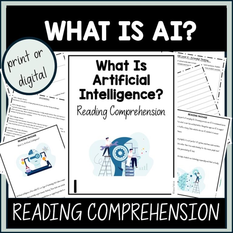 Artificial Intelligence Reading Comprehension Activity | Middle School ...