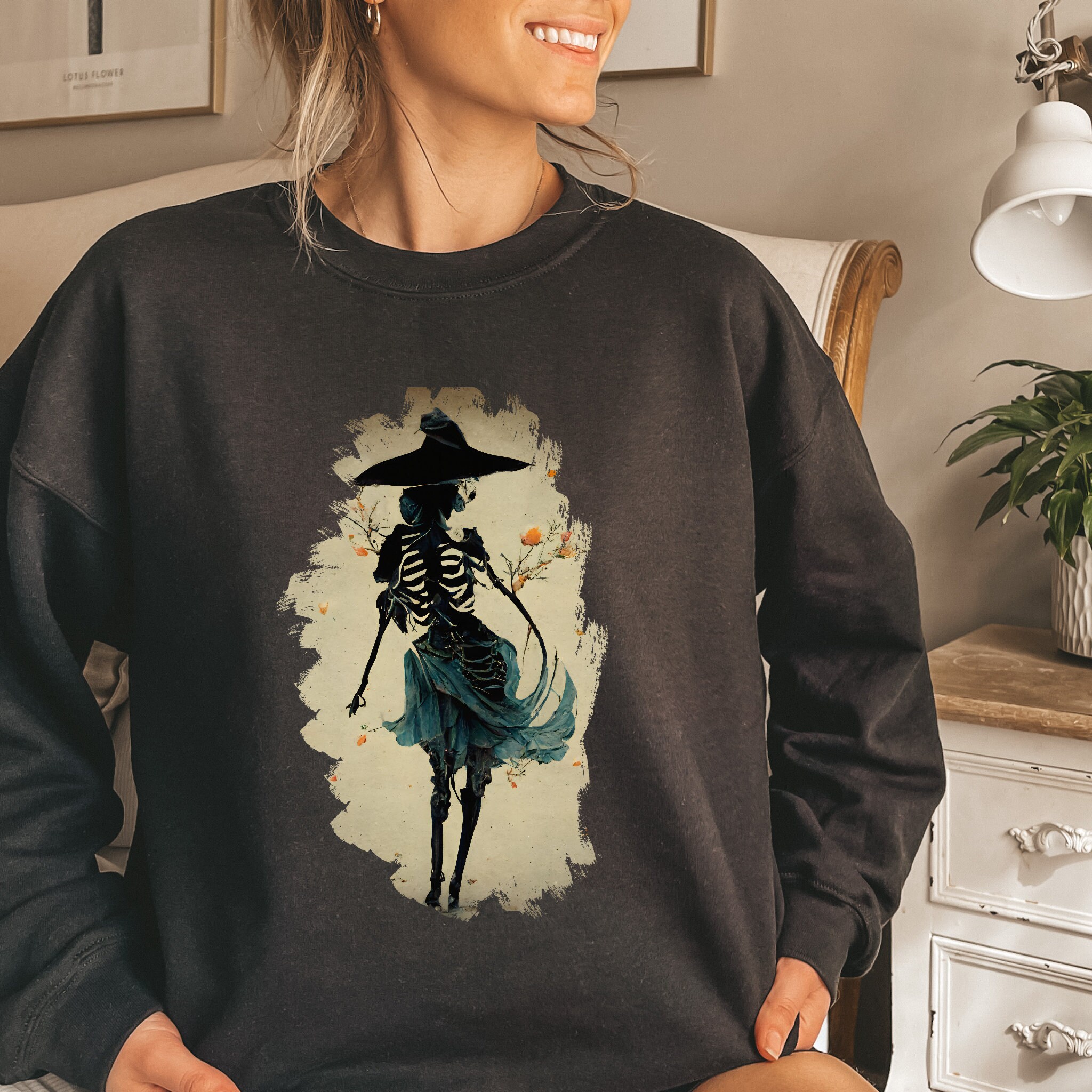 Skeleton Witch, Sexy Witch, Skeleton Sweatshirt, Skeleton Sweater ...