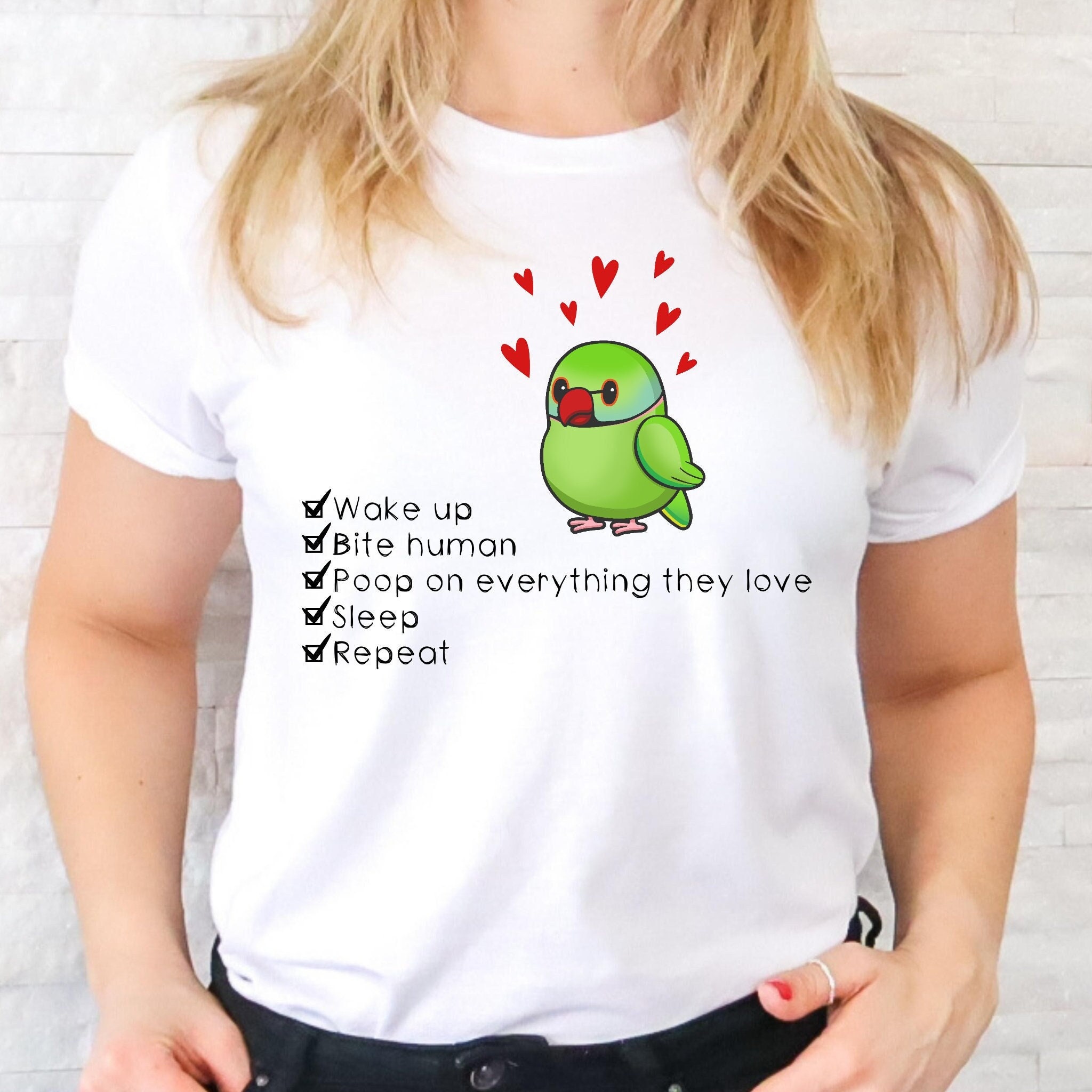 Funny Bird Shirt Pet Indian Ringneck T-shirt Parakeet Gift - Etsy