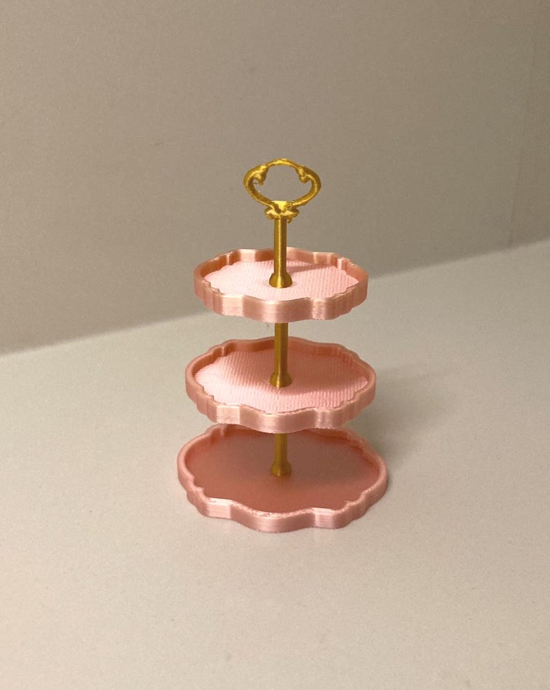 1:6 Scale 3 Tier Dessert Stand/ Mini Verse Compatible/ Miniature 3 Tier ...