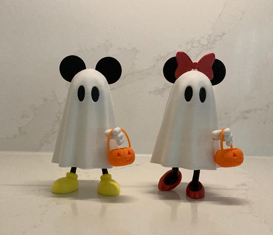 Mickey and Minnie Mouse Ghosts/ Halloween Decor/ Ghost Decor/ Mouse ...