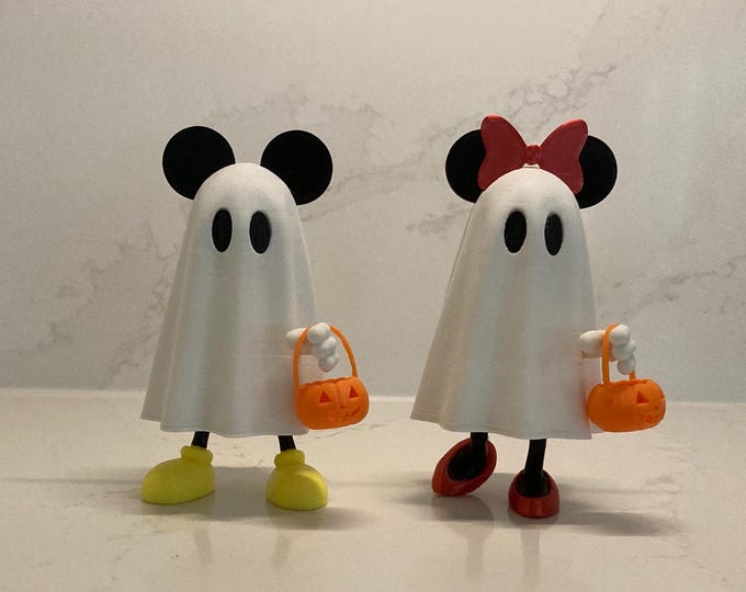 Mickey and Minnie Mouse Ghosts/ Halloween Decor/ Ghost Decor/ Mouse ...