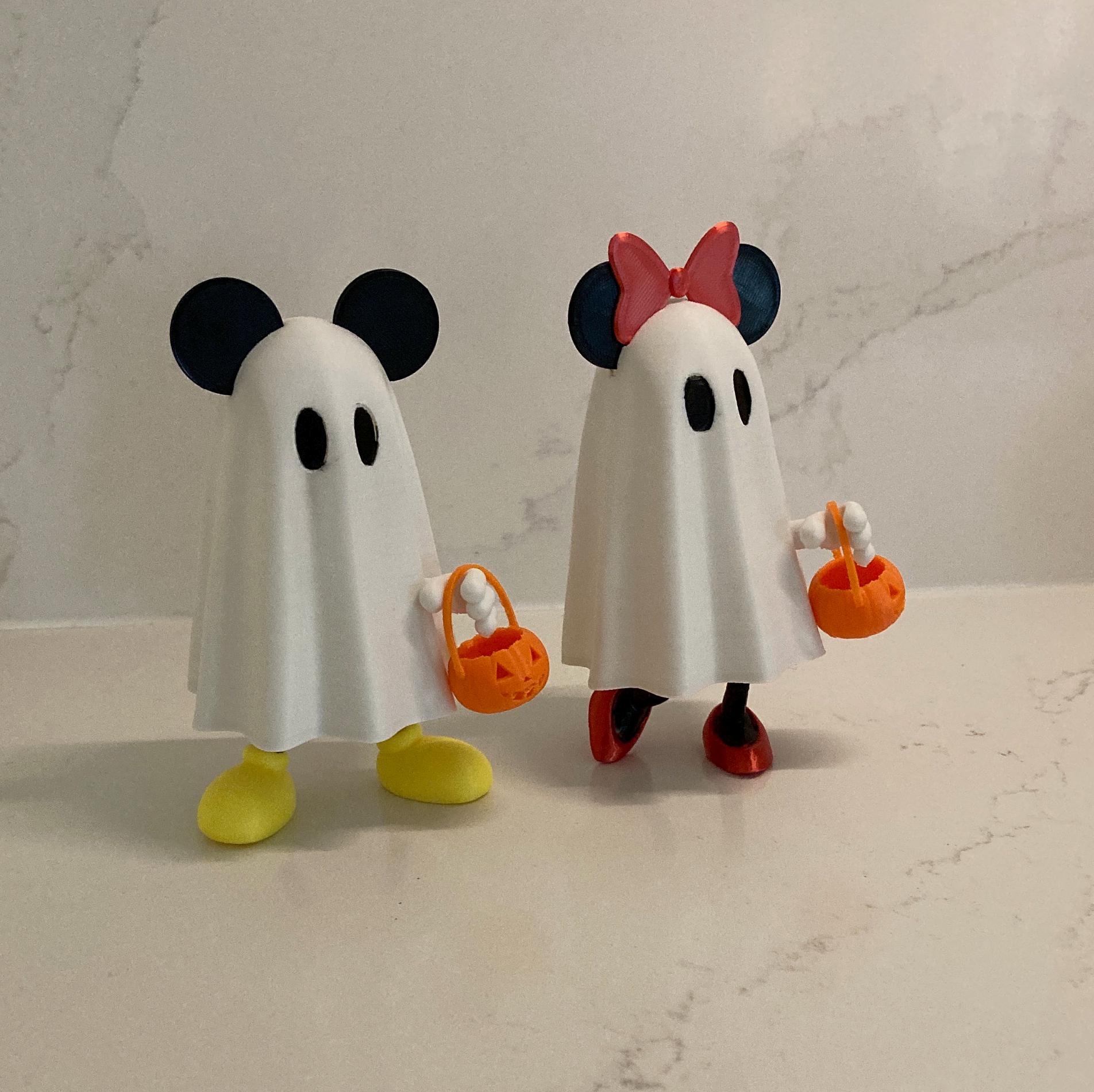 Mickey and Minnie Mouse Ghosts/ Halloween Decor/ Ghost Decor/ Mouse ...