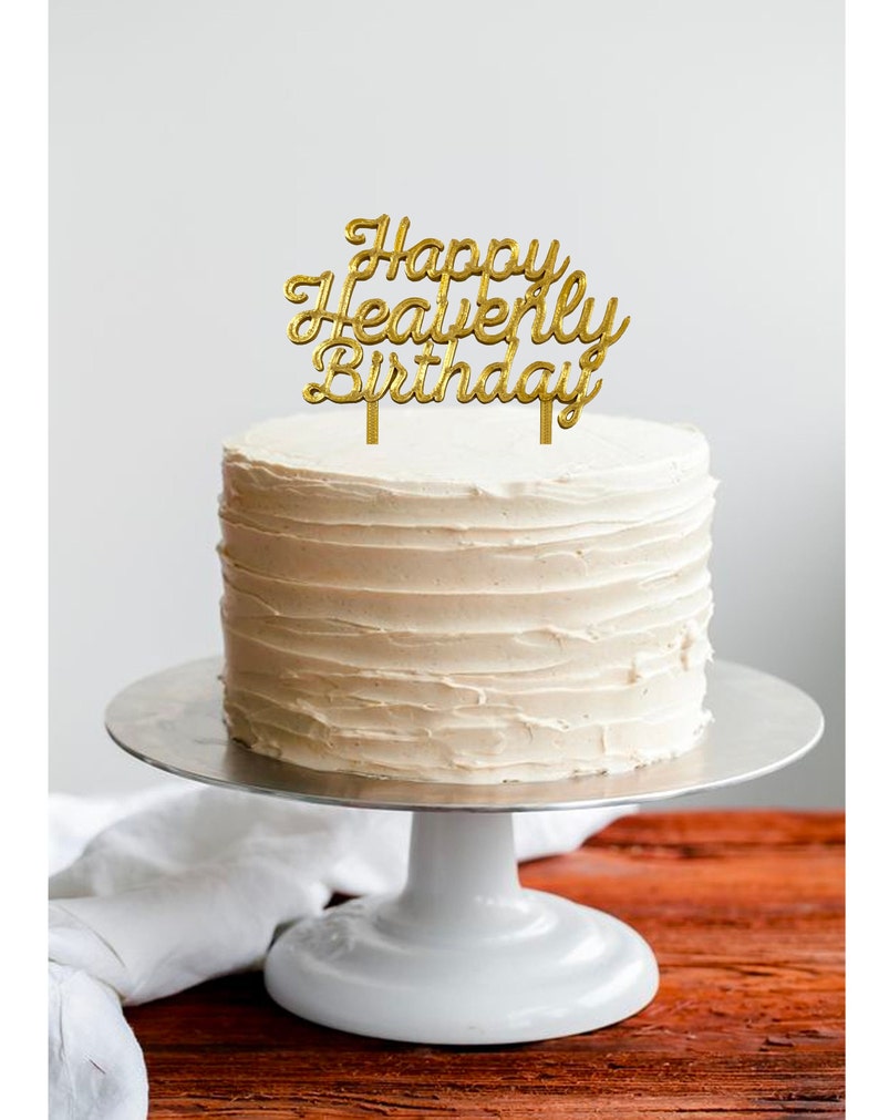 Personalized Happy Heavenly Birthday Cake/flower Topper/all Shipments ...