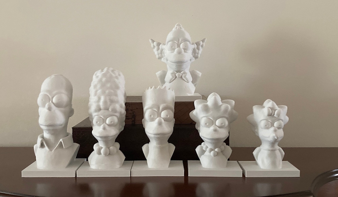 The Simpsons/ Homer/ Marge/ Bart/ Lisa/ Maggie/ the Simpsons Busts/ the ...