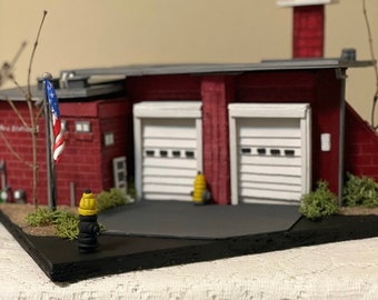 N Scale One Story Main Street Fire Station White Unpainted - Etsy