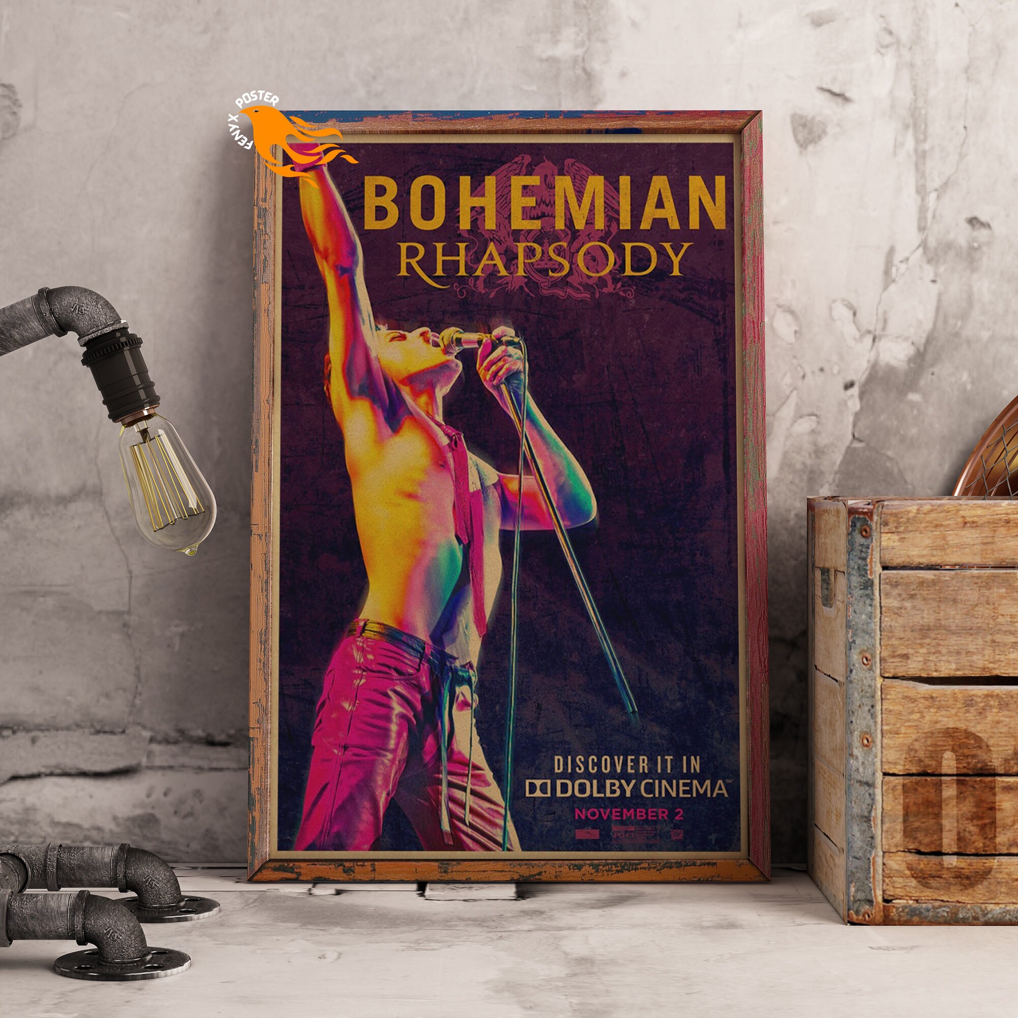 Bohemian Rhapsody Retro Poster, Kraft Paper Print sold by Letizia ...