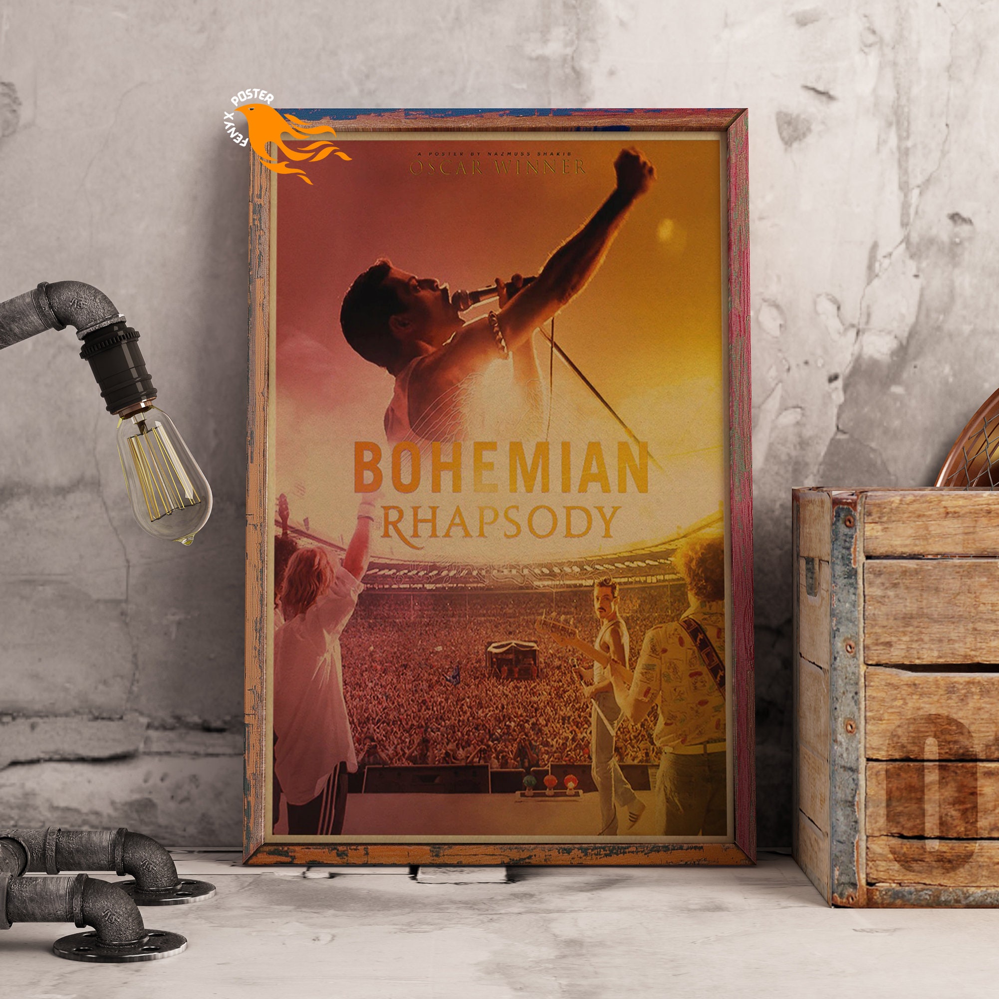 Bohemian Rhapsody Retro Poster, Kraft Paper Print sold by Letizia ...