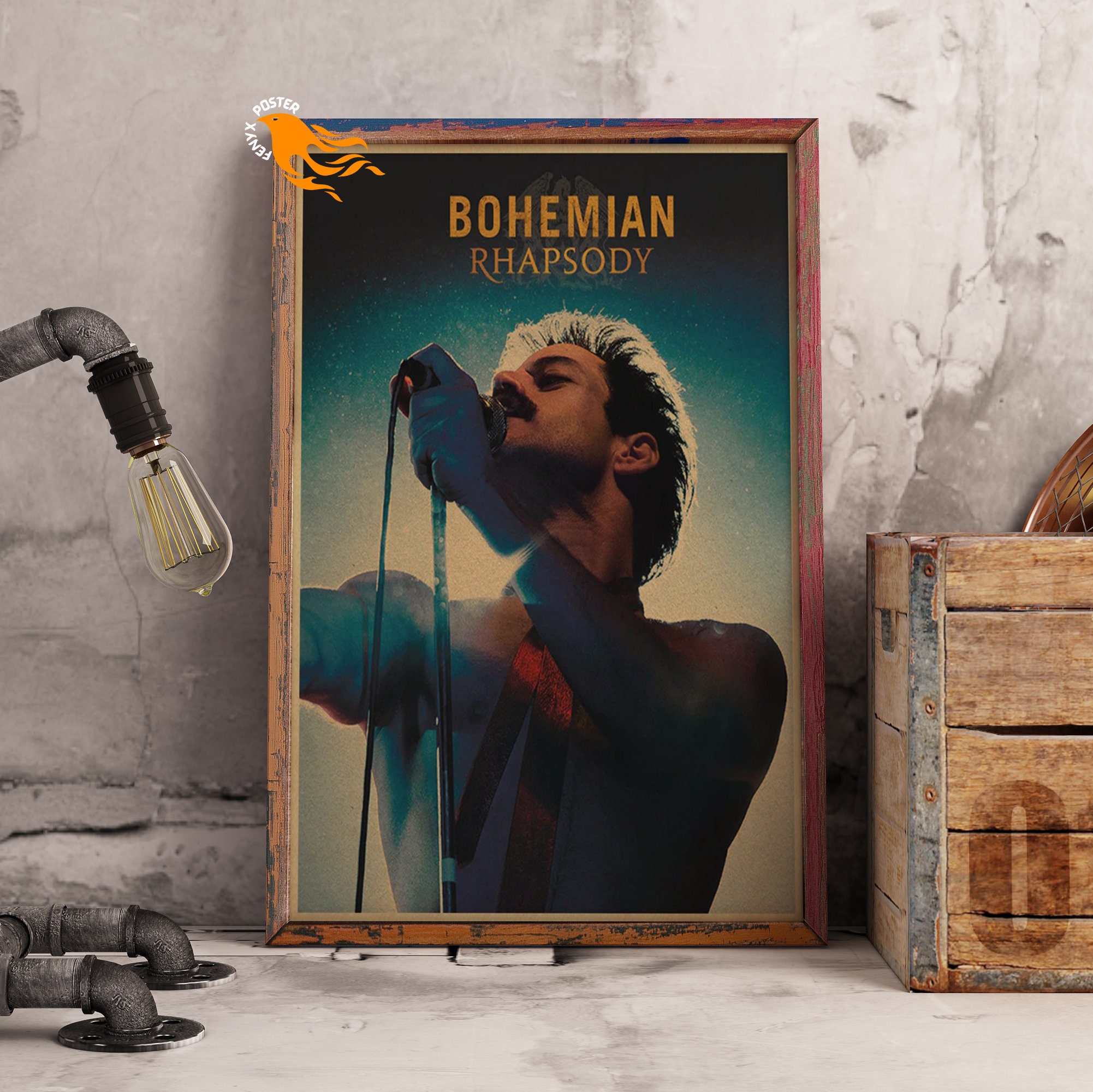 Bohemian Rhapsody Retro Poster, Kraft Paper Print sold by Letizia ...
