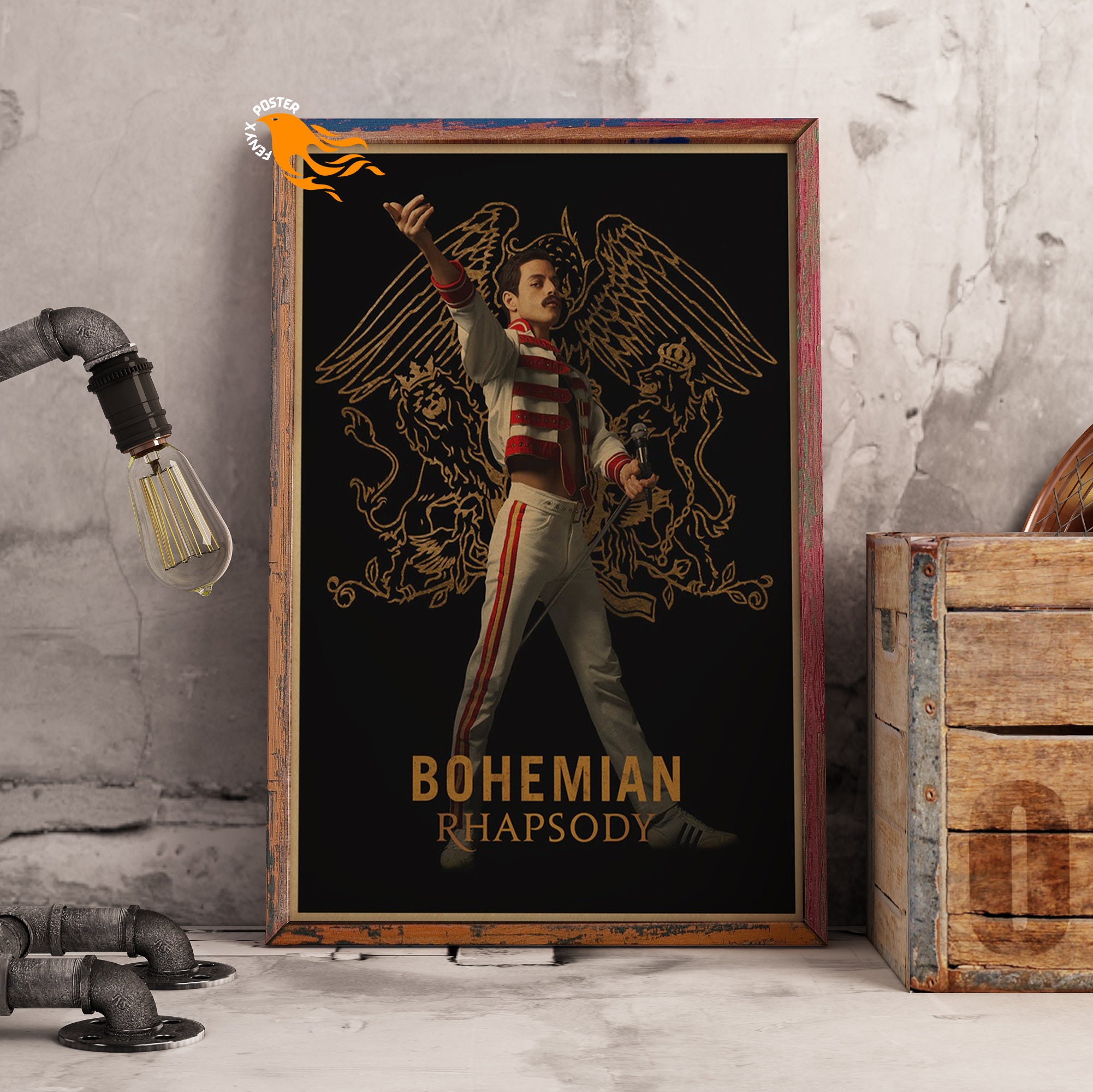 Bohemian Rhapsody Retro Poster, Kraft Paper Print sold by Letizia ...