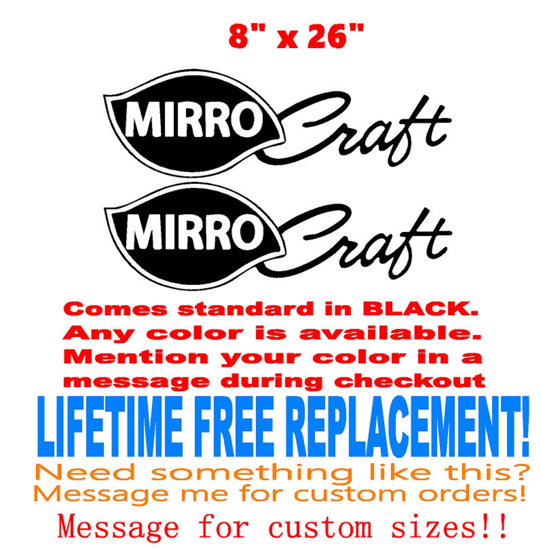 8 X 26 Inch Mirro Craft Boat Hull Logo Decal. Decals Marine - Etsy