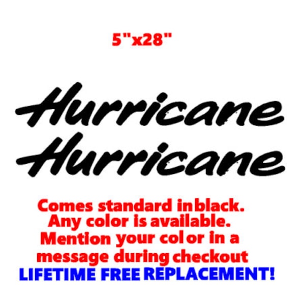 Hurricane Boat Decal - Etsy