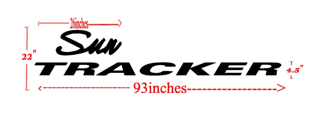 PAIR of 22 X 92 Sun Tracker BOAT Hull Decals - Etsy