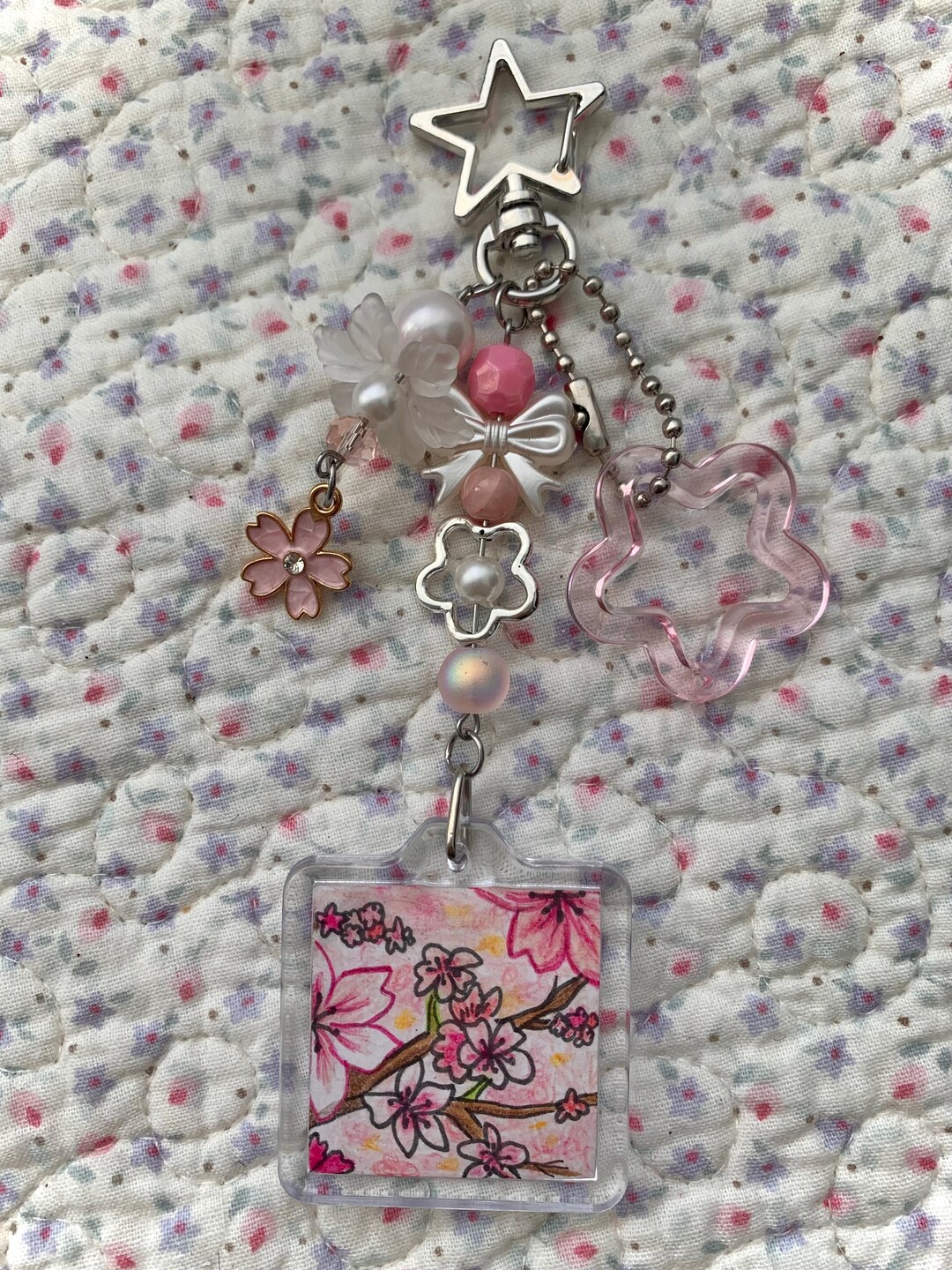 Sakura Keychain - Etsy