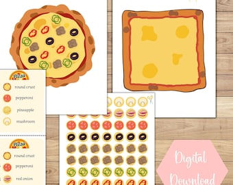 Build A Burger, Pretend Play, Preschool Printable, Busy Book ...