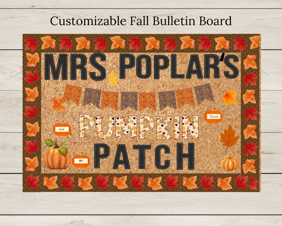 CUSTOM Fall Bulletin Board Kit, Classroom Decor Bundle, Classroom Decor ...