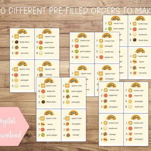 Build A Pizza, Pretend Play, Preschool Printable, Kindergarten ...