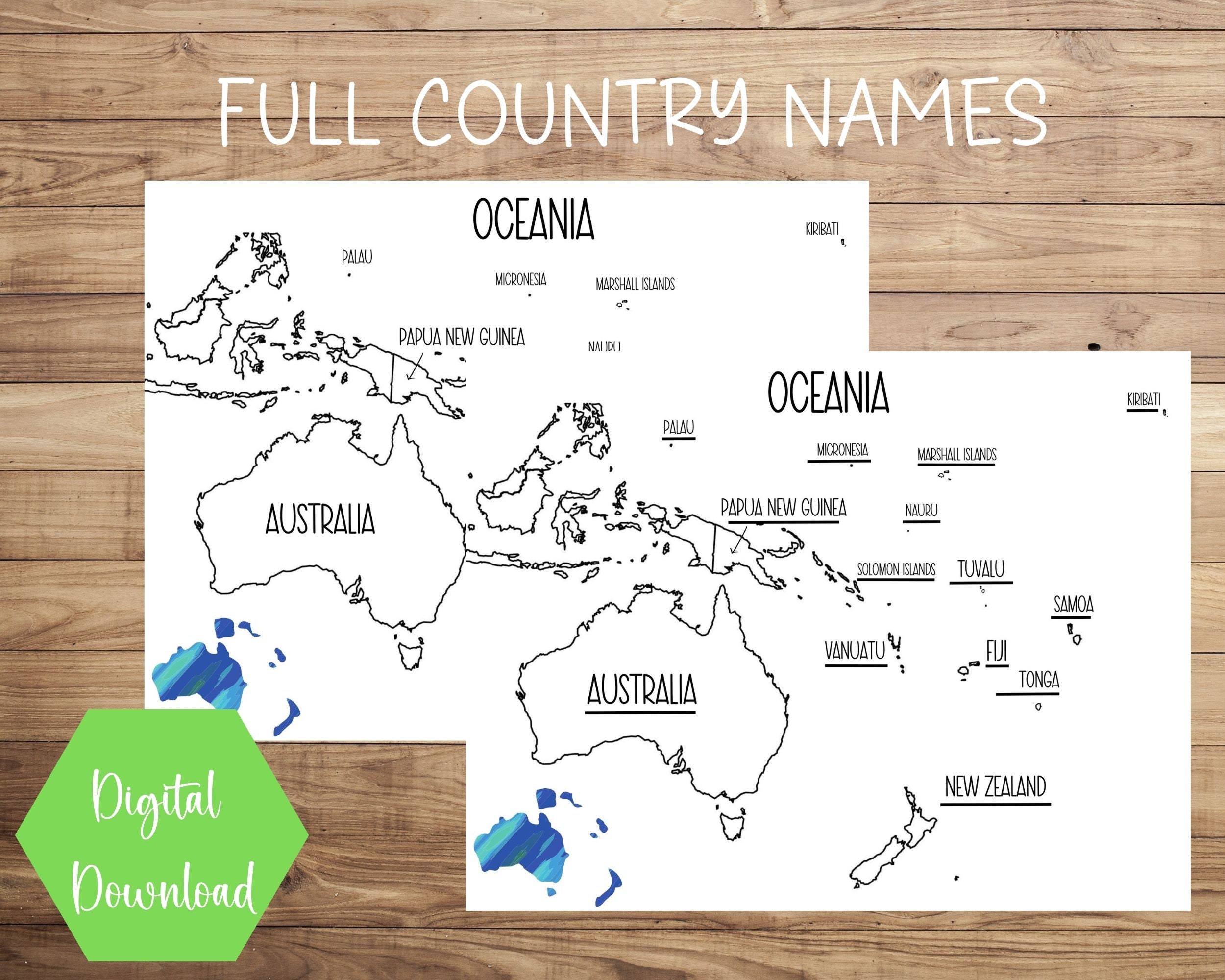 Oceania Map, Map of Oceania, Printable Oceania Map Printable Sales Map ...