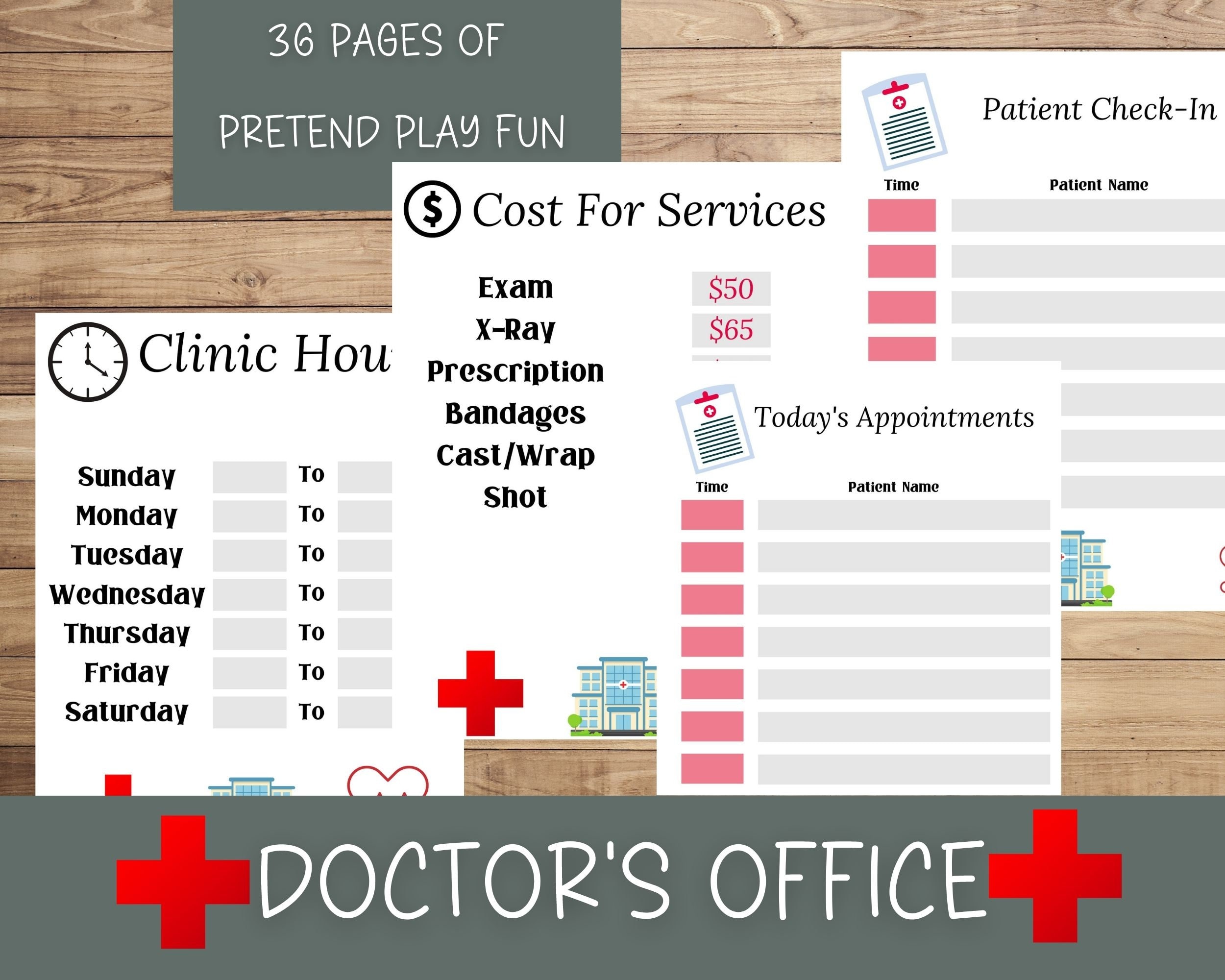 Pretend Play Doctor's Office Dramatic Play, Classroom Dramatic Play ...