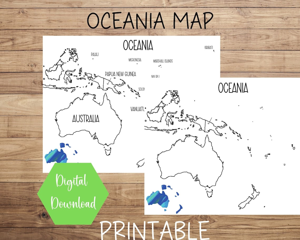 Oceania Map, Map of Oceania, Printable Oceania Map Printable Sales Map ...