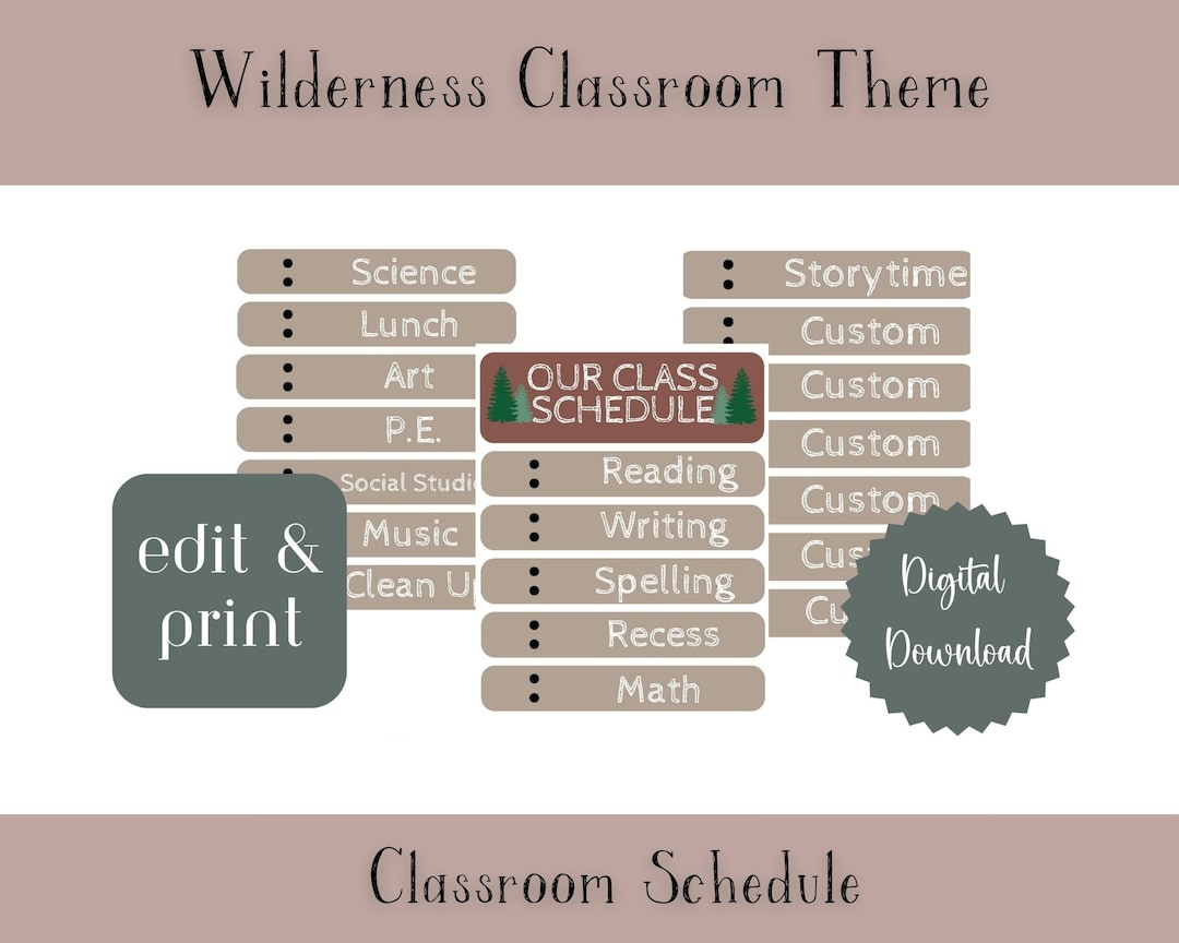 Wilderness Theme, Classroom Decorations, Teacher Printables, Editable ...