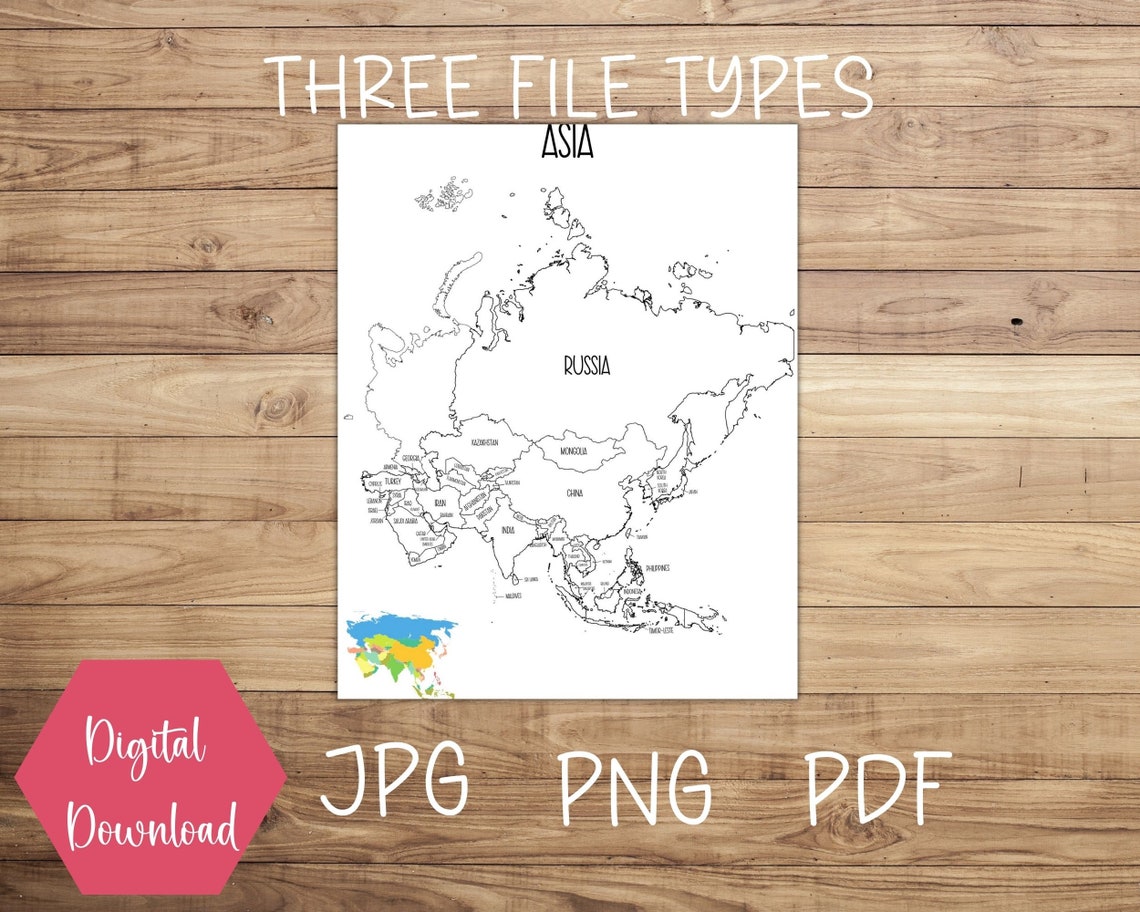 Asia Map, Map of Asia Printable Asia Map, Printable Asia Sales Map ...